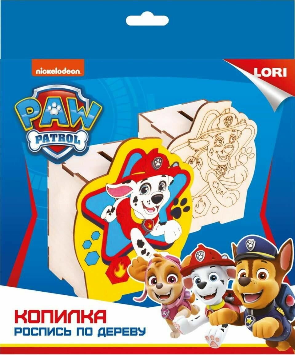 Набор для росписи LORI "Щенячий патруль", Маршалл, копилка, по дереву
