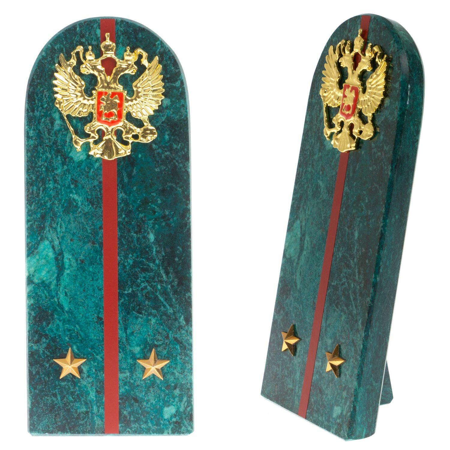 Сувенир погон "Лейтенант МВД" камень змеевик 129009