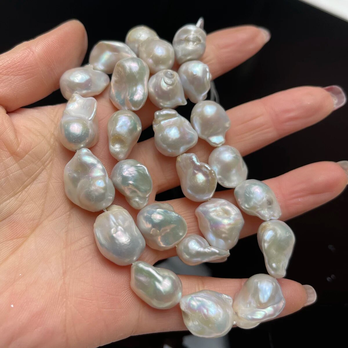 Натуральные жемчужные бусины в стиле барокко 12x16-15x20mm