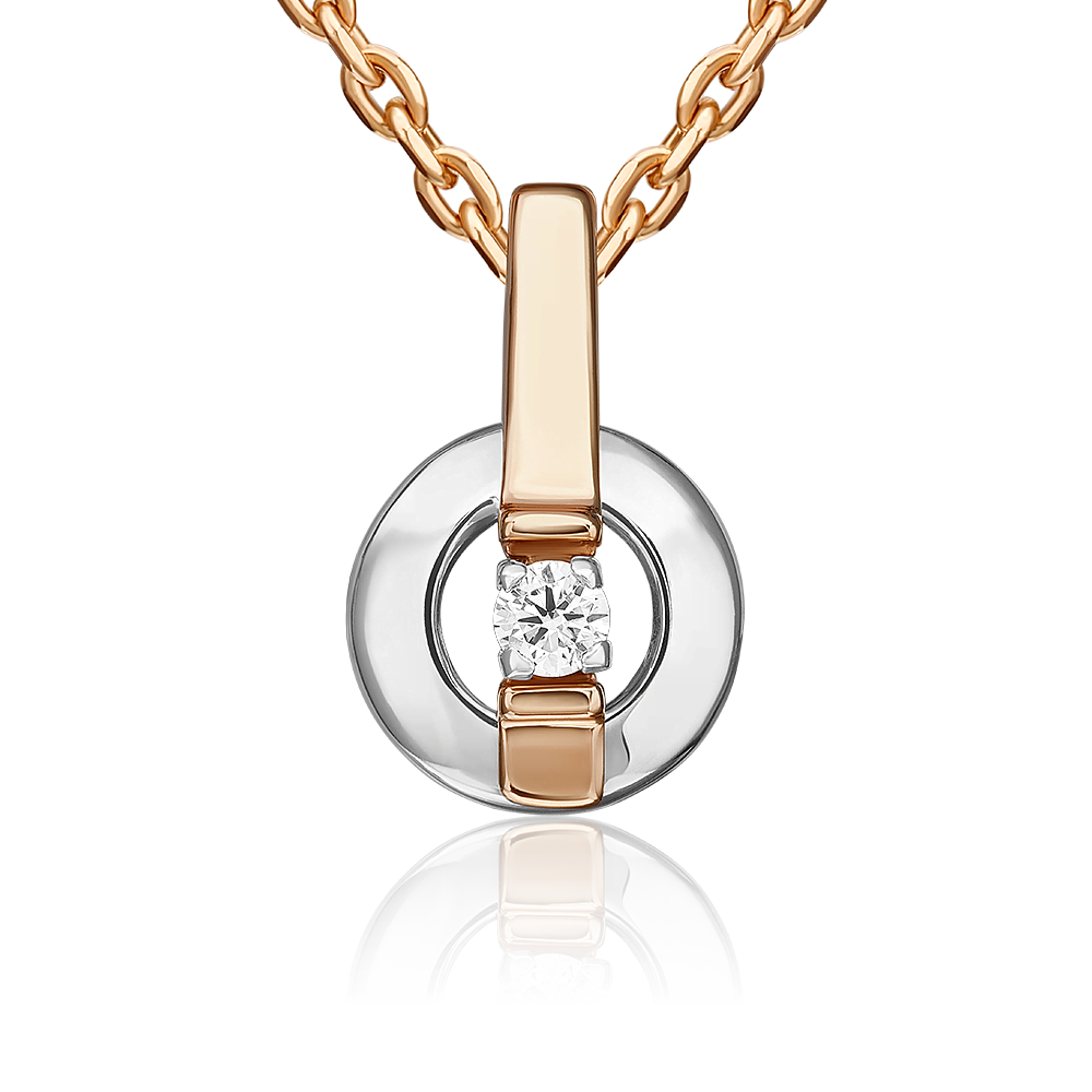 Подвеска PLATINA, золото, 585 проба, бриллиант