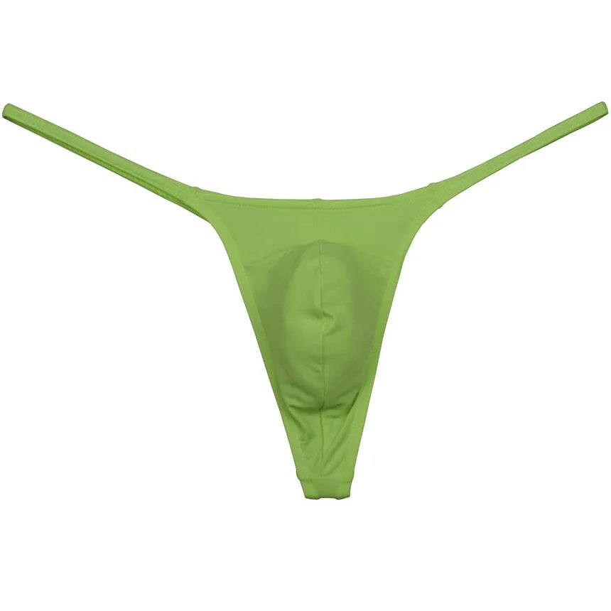 Мужские стринги зеленые apple green, размер M