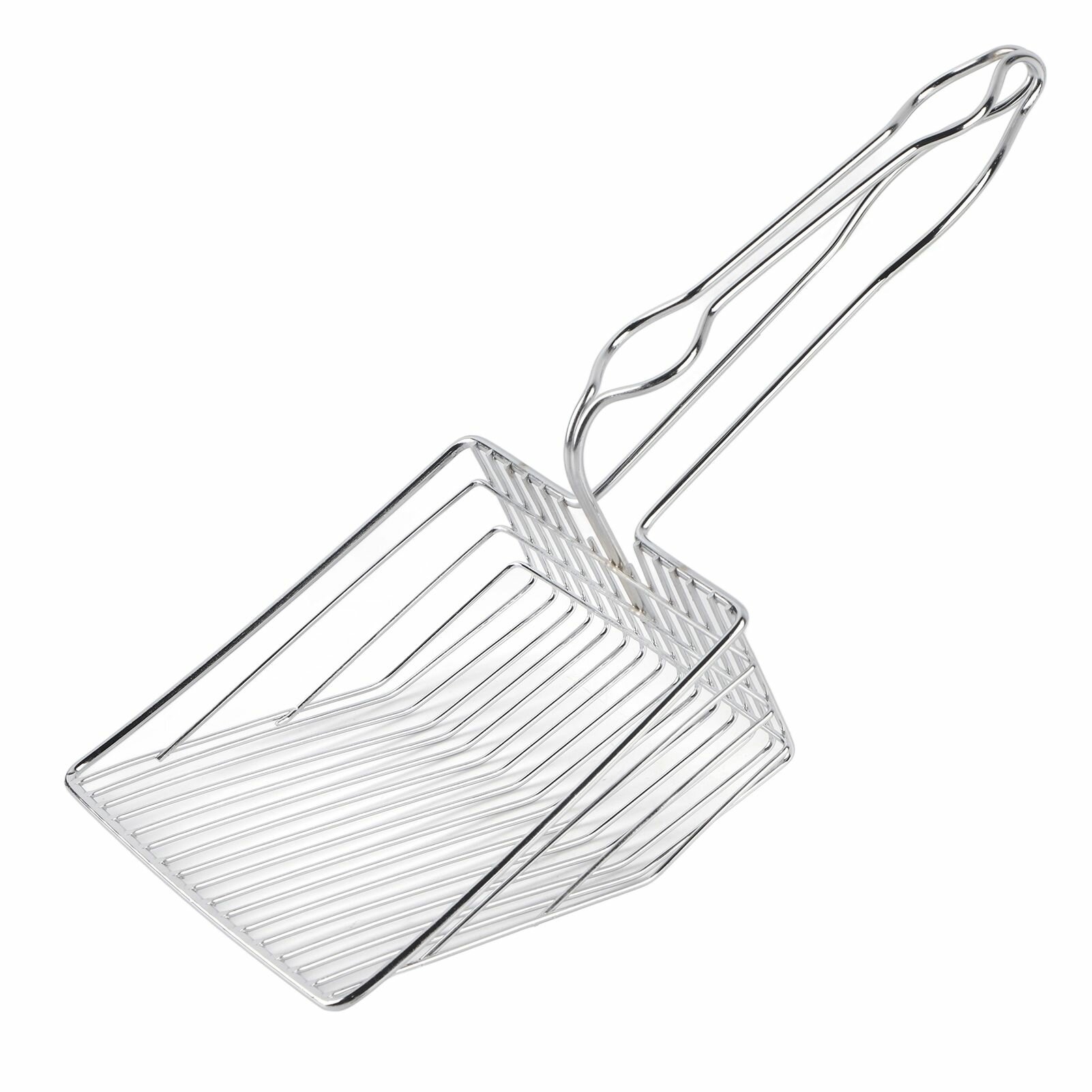 Маленький совок для кошачьего туалета из нержавеющей стали, металлический совок для чистки кошачьего туалета, простой в использовании и чистке