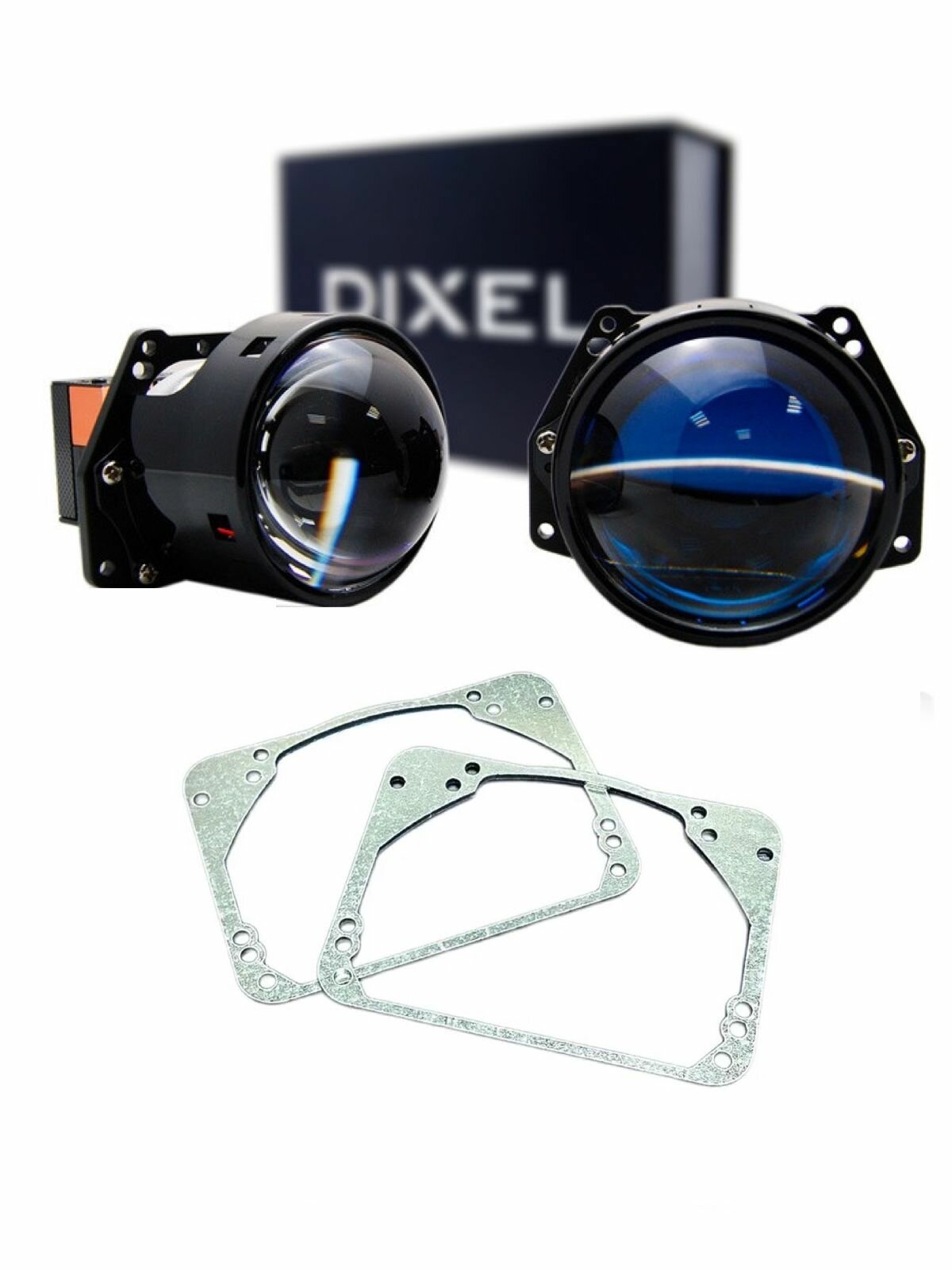 Билед линзы для Changan CS55 PLUS 1 рест. 2021-2024 / светодиодные biled 5000k 3 чипа / комплект с переходными рамками