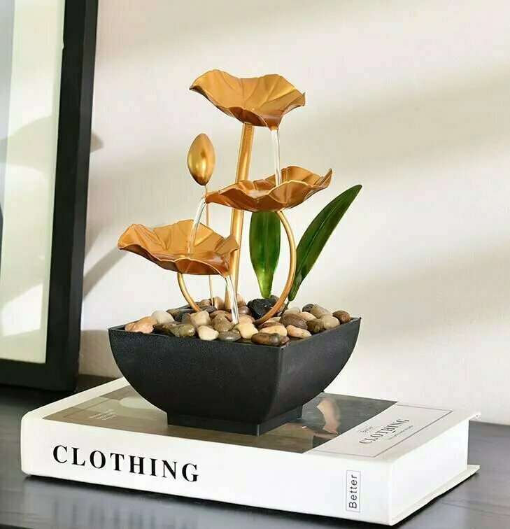 Фонтан настольный "Листья" декоративный комнатный , интерьерный от сети