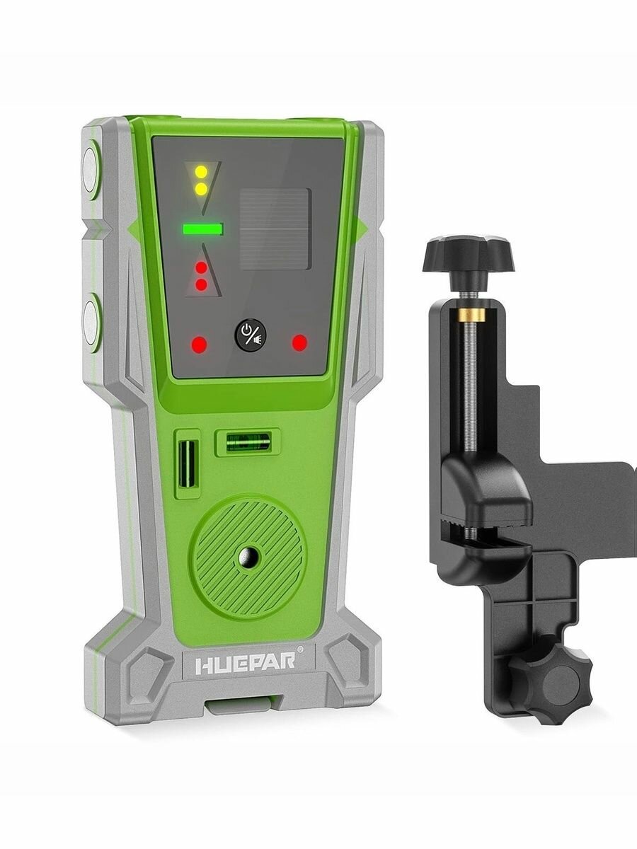 Лазерный уровень Huepar LR-8RG, с приемником луча, монопод, крепление 1/4", зеленый
