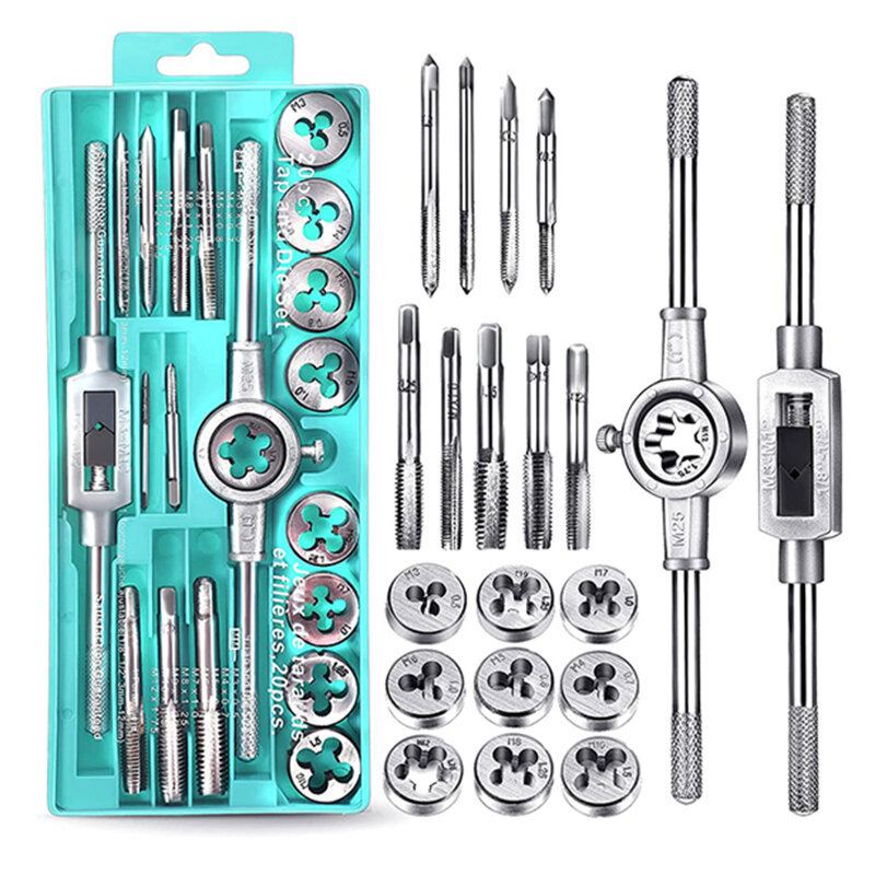 Резьбонарезной набор (лерка-метчик, плашек) 20шт