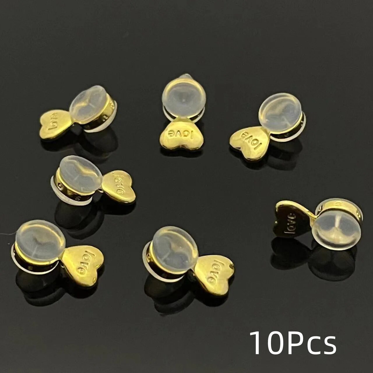 Застежки для сережек-гвоздиков, Gold, 10шт