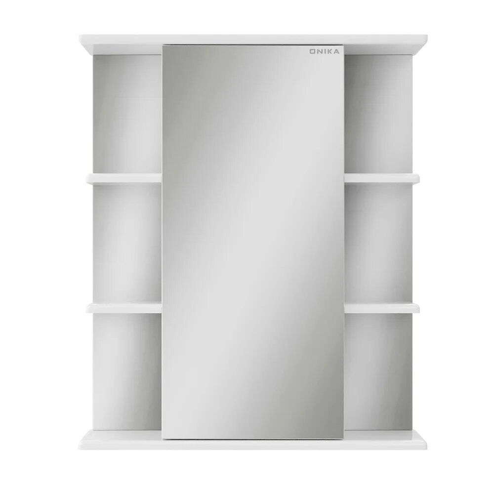 Зеркало-шкаф Onika Глория 60 с боковыми полками, 60 см, белое, в современном стиле, зеркало настенное в ванную