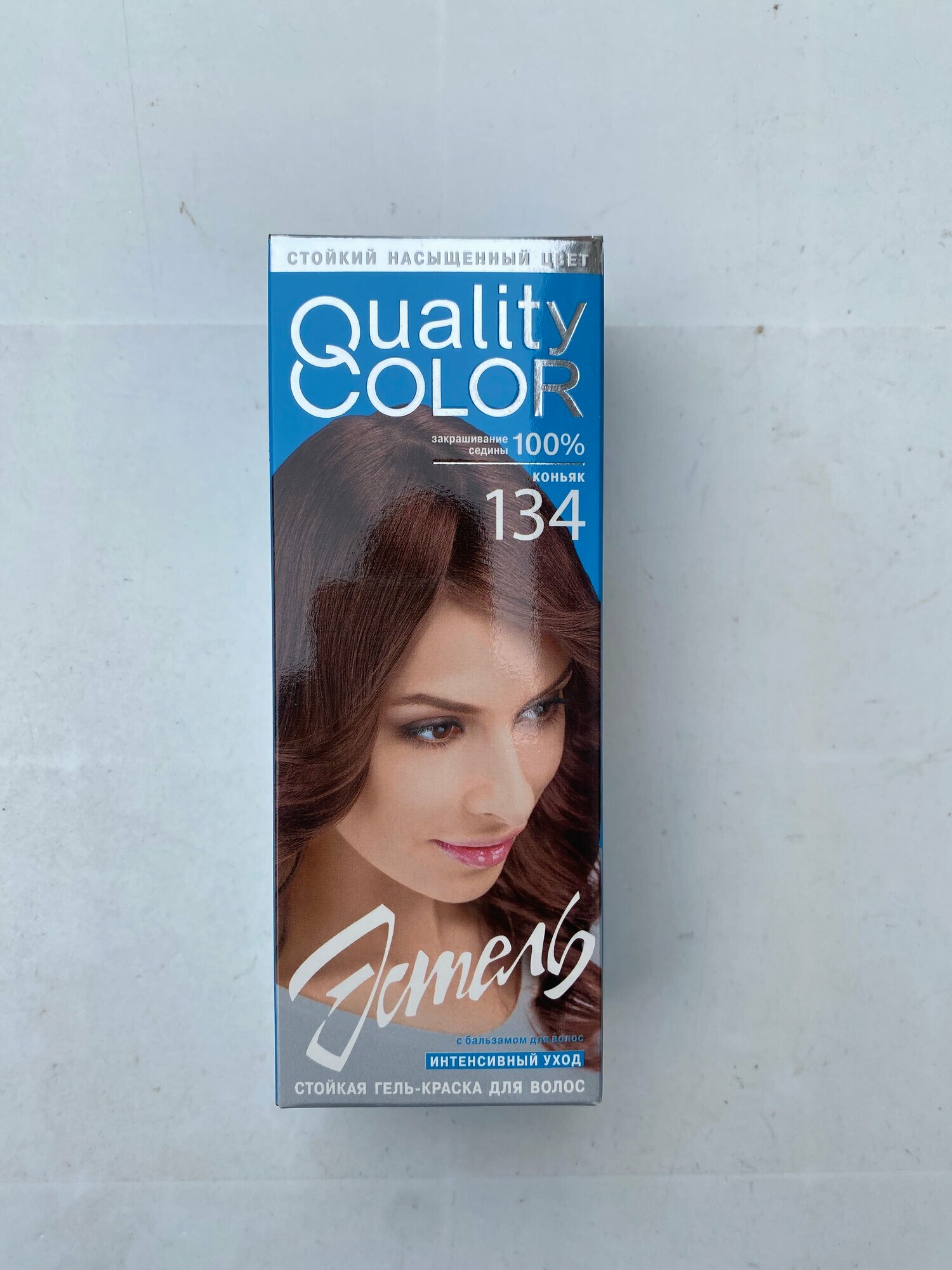 Гель-краска для волос Quality Color №134 коньяк