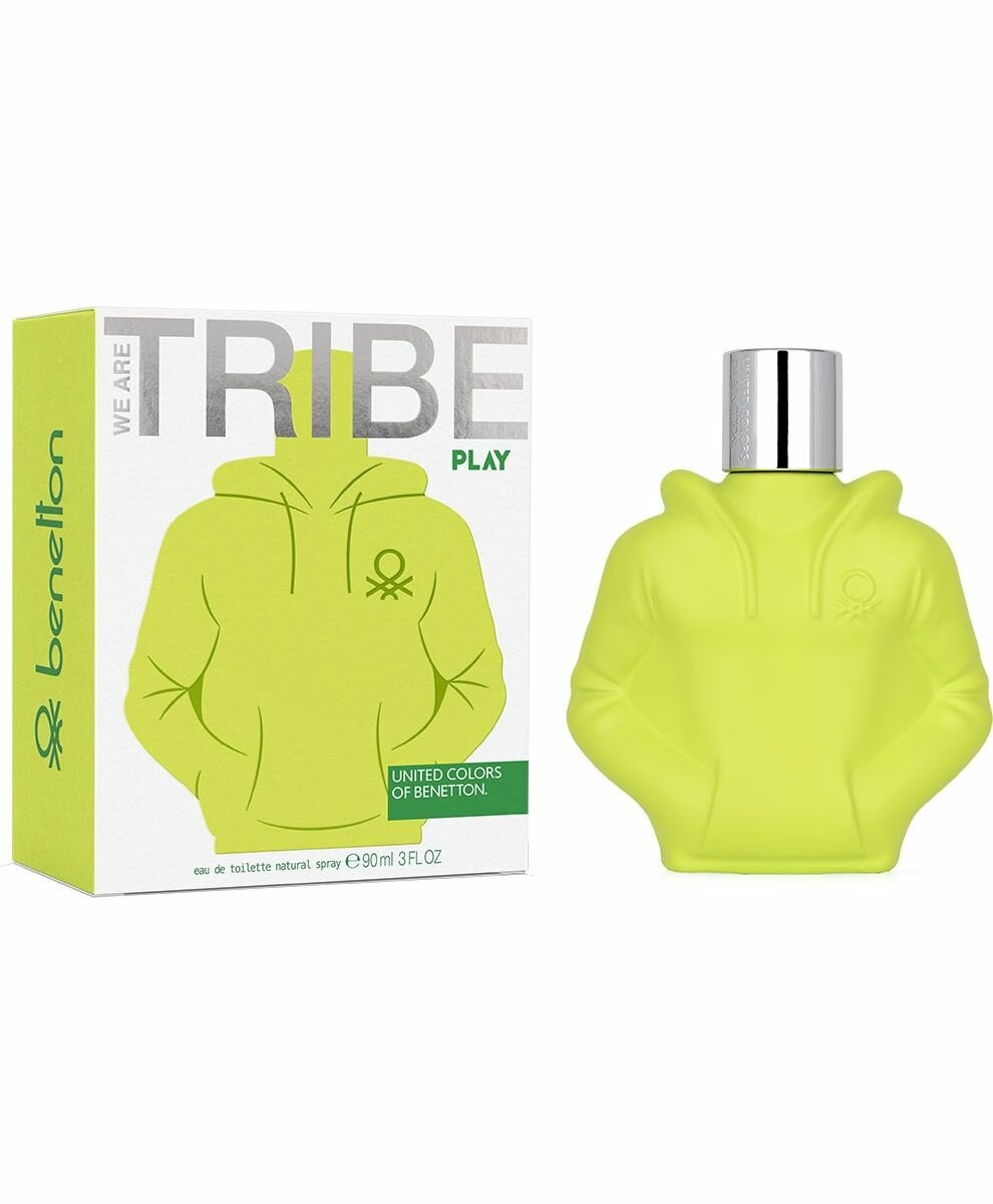 Туалетная вода UNITED COLORS OF BENETTON "Tribe Play", мужская, древесный аромат, 90мл