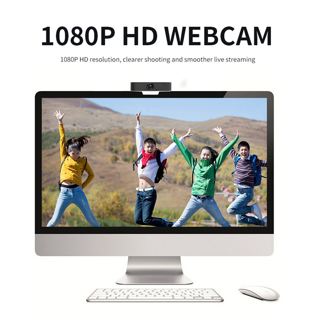 Вебкамера Full HD 1080P с микрофоном для ноутбука или ПК