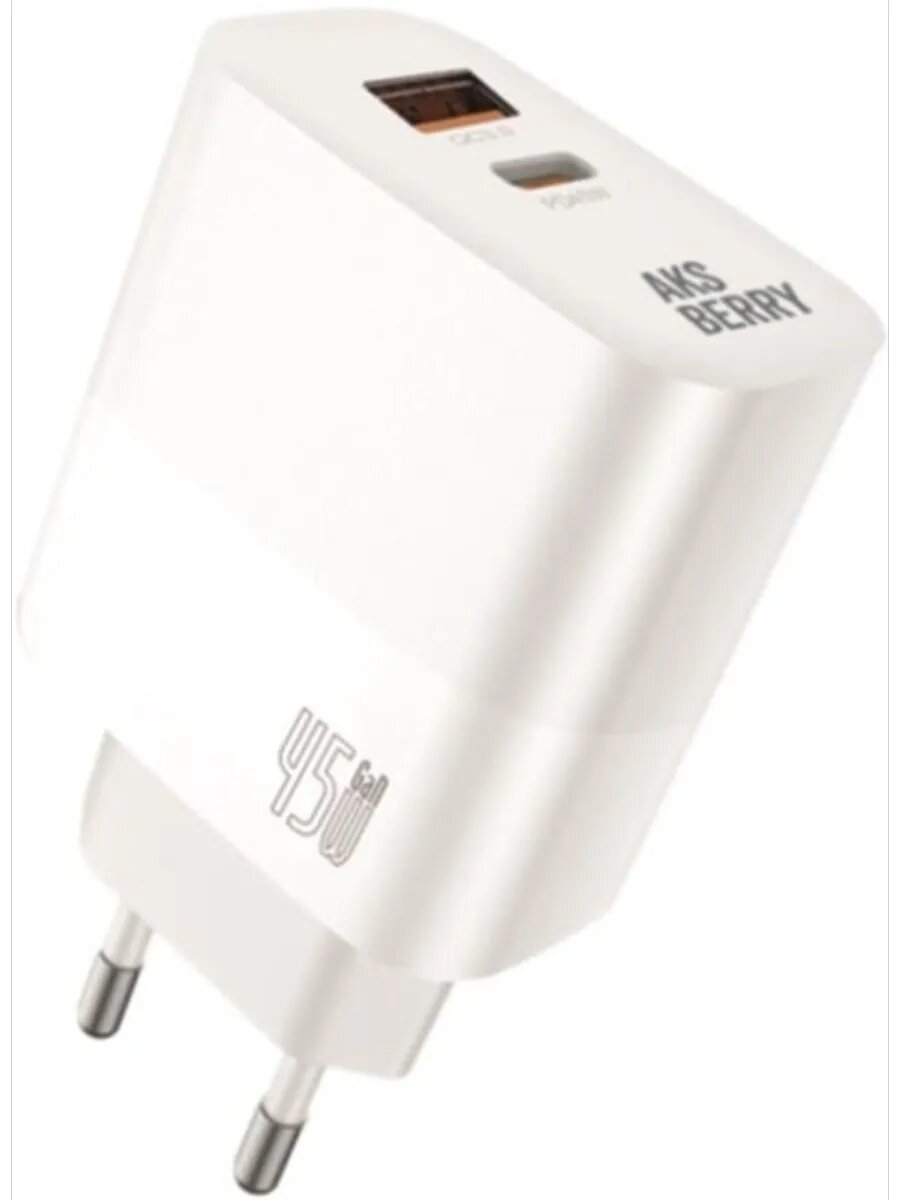 Сетевое зарядное устройство T45 PD + QC3.0 45Вт Белый