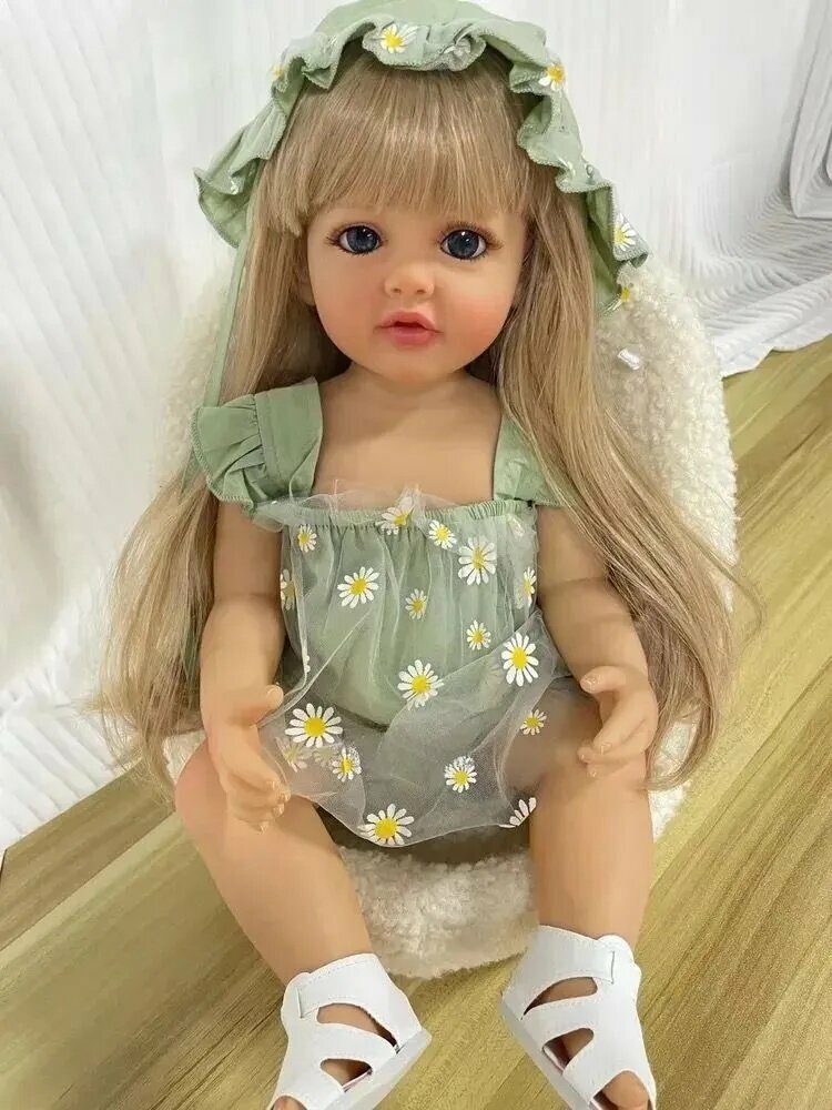 Кукла реборн 55cm Мягкий силикон по всей поверхности девушка Reborn Doll