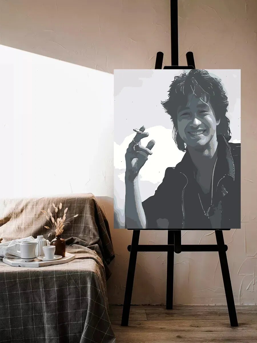 Картина по номерам Кино Виктор Цой Рок-Группа Музыка