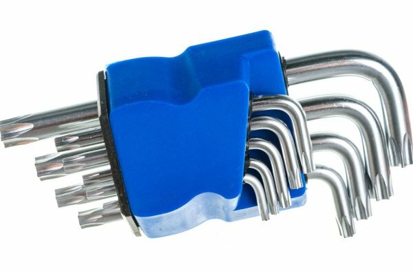 Ключи "звездочки", набор 9 шт. T10-T50, в пластиковом держателе