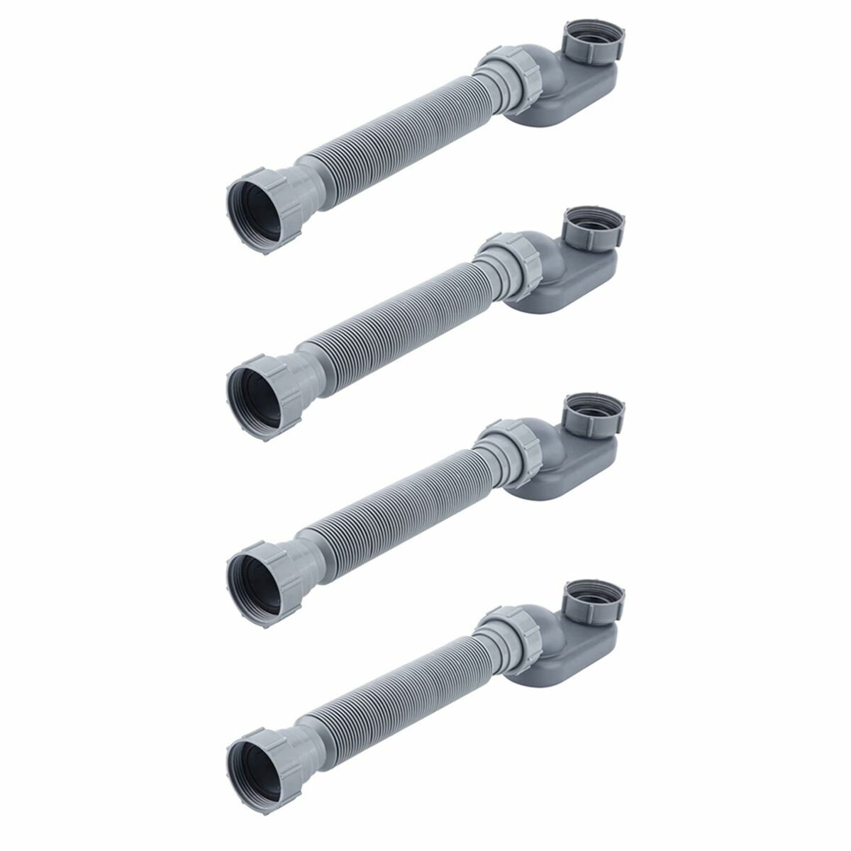 4X Низкопрофильный 1 1/2 P-образный сифон, гибкая ванна, сливная труба для душа, плоский P-образный сифон, отдельно стоящий слив для ванны