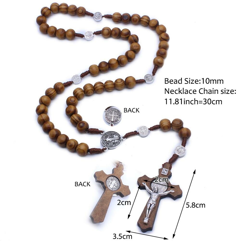 Ручная работа: деревянное распятие и розарий, идеальный подарок для католиков