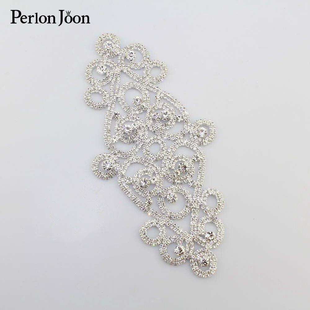 Серебряная аппликация с кристаллами Perlon Joon