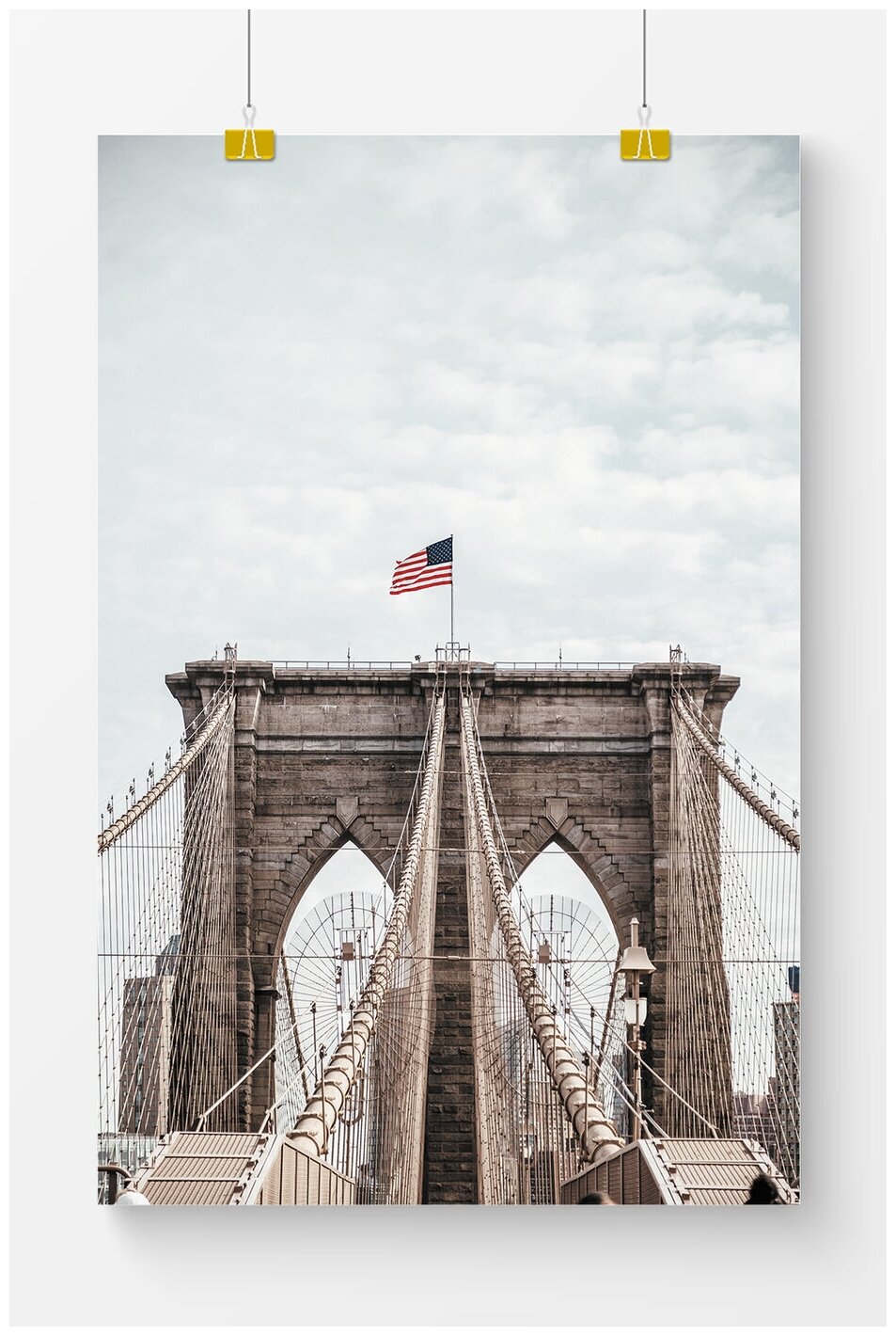 Постер на стену для интерьера Postermarkt Бруклинский мост, 50х70 см