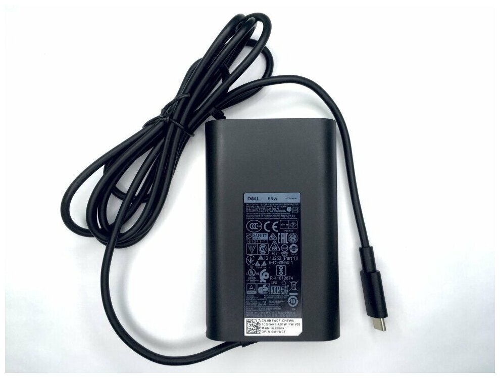 Блок питания (зарядное устройство) для ноутбука Dell T04J 20V 3.25A (Type-C) 65W New Slim