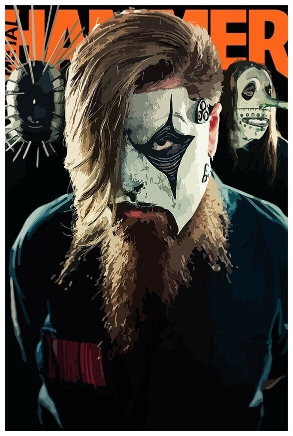 Картина по номерам на холсте Музыка Slipknot - 6350 В 60x40
