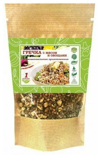 Organic Food Гречка с мясом и овощами, 70 гр