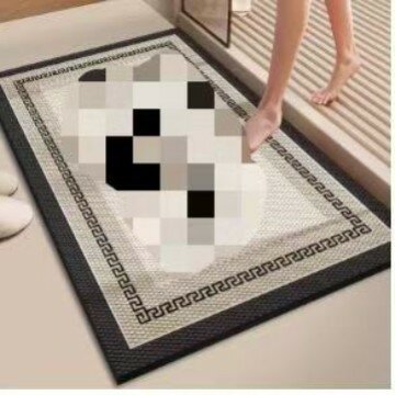 Нескользящий коврик из диатомита для ванной комнаты, прямоугольный 50x80 см, толщина 5 мм, цветной рисунок