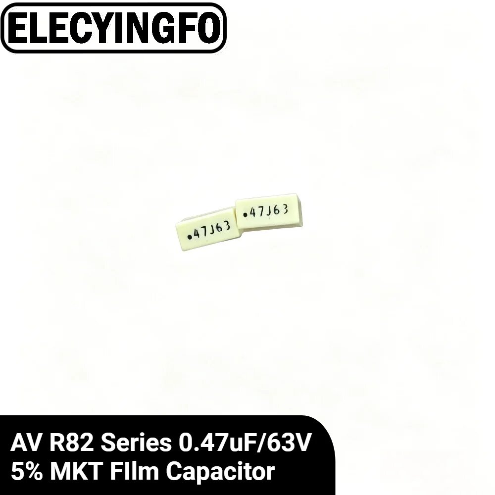 Пленочные конденсаторы AV R82 0.47 мкФ/63В ELECYINGFO 10Pcs
