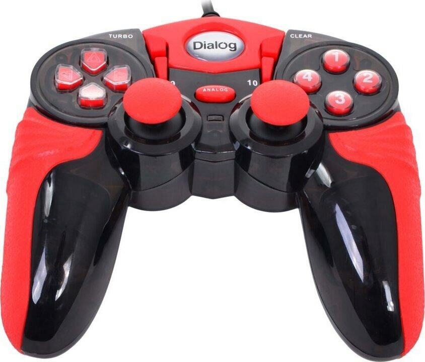Геймпад Dialog Action GP-A15, черно-красный