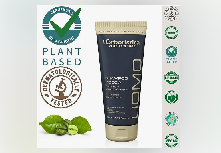 Шампунь L'Erborista для волос и тела с кофеином и витамином E