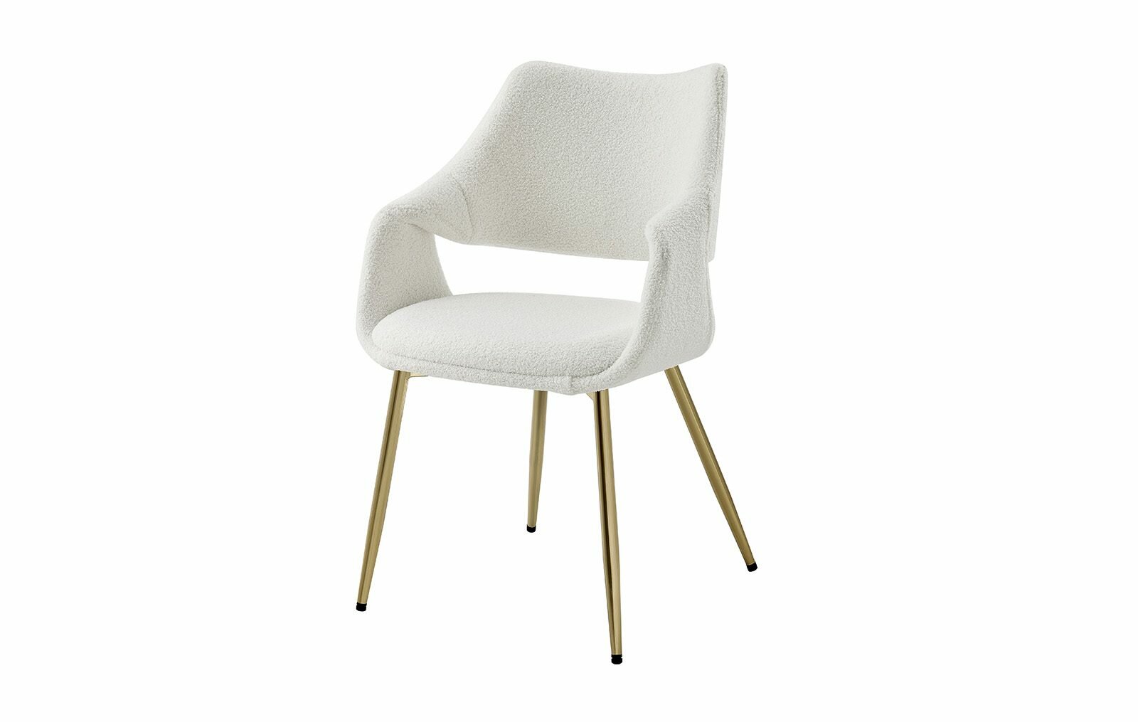 Стул JY6145Q ESF белый, золотой, ткань, металл, мягкое сиденье, с подлокотниками