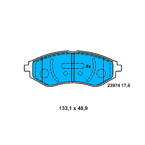 ATE 13.0460-5899.2 (65396534 / 94566892 / 95231012) колодки пер dae kalos / chv aveo 1.2i / 1.4i / 1.4 02-