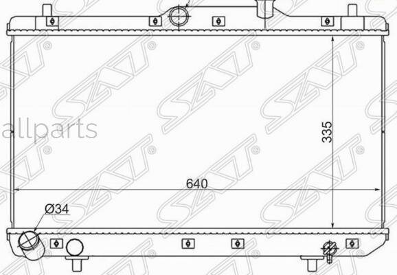 SAT SG-HY0002 Радиатор Hyundai Accent 99-12