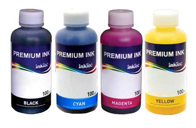 Чернила InkTec для Brother 4 цв. по 100 мл (Bk, C, M, Y) (водные)