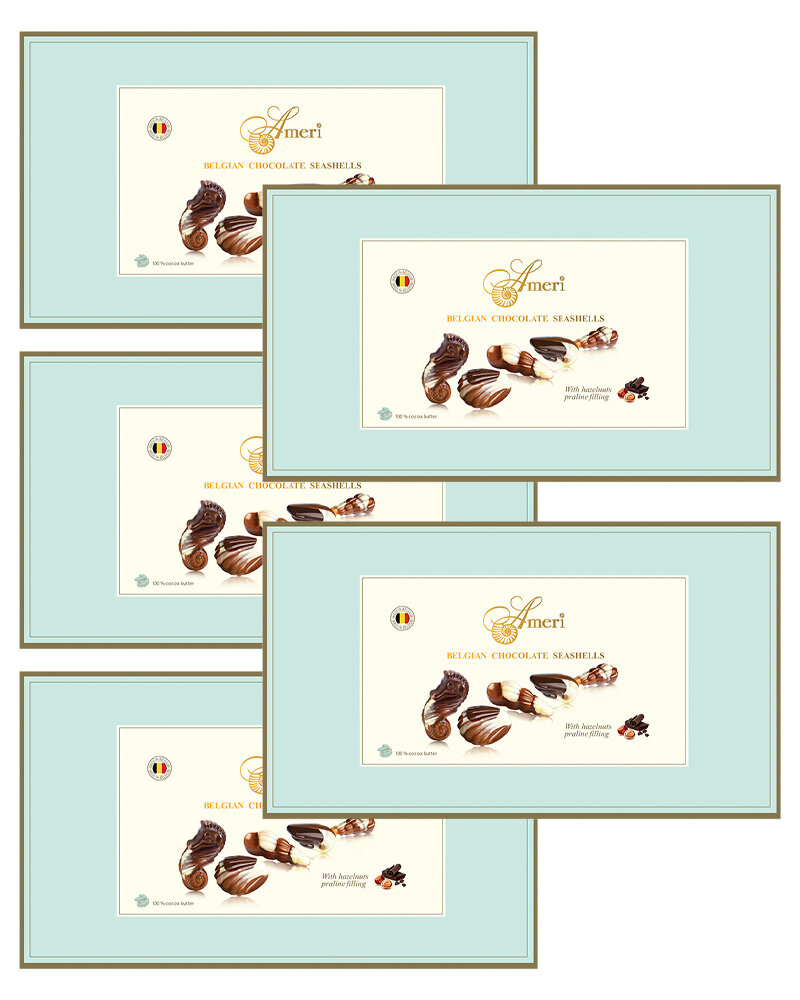 Шоколадные конфеты Ameri с начинкой пралине в мятной упаковке, 500 г. - 5 шт.