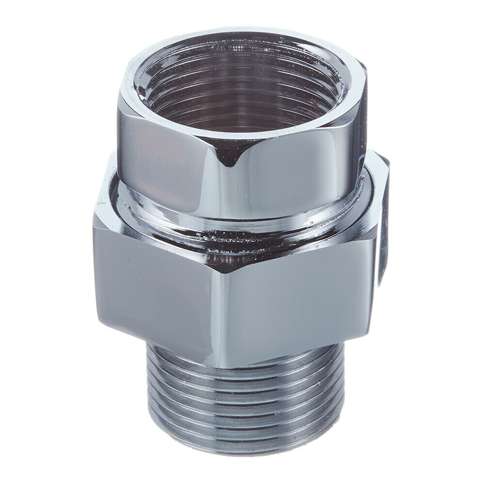 Американка прямая 3/4 ВРг х 3/4 НРш хром латунная