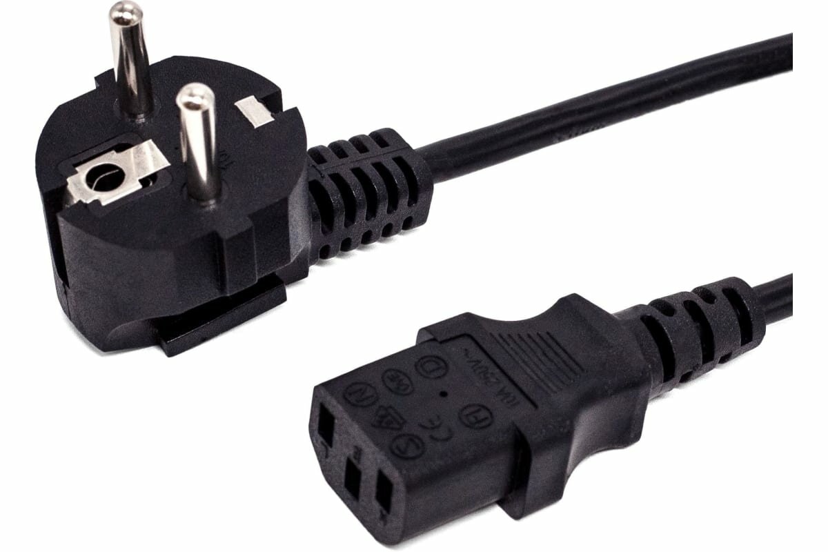 Filum CEE 7/7-C13 кабель питания 3x1.0 мм² 220В 10A черный 7.5 м EU-C13-7.5M