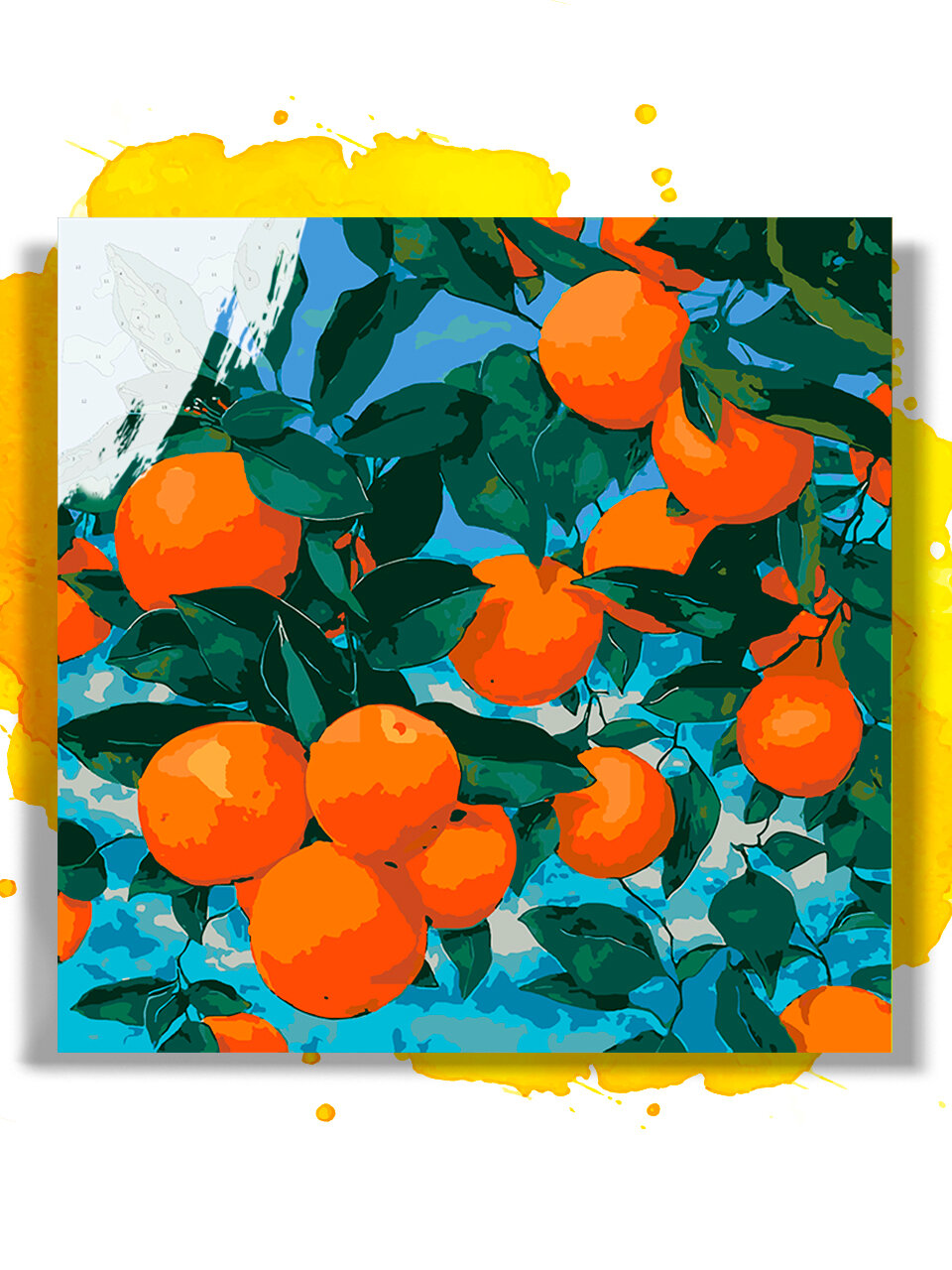 Картина по номерам на холсте Апельсины, 40 х 40 см