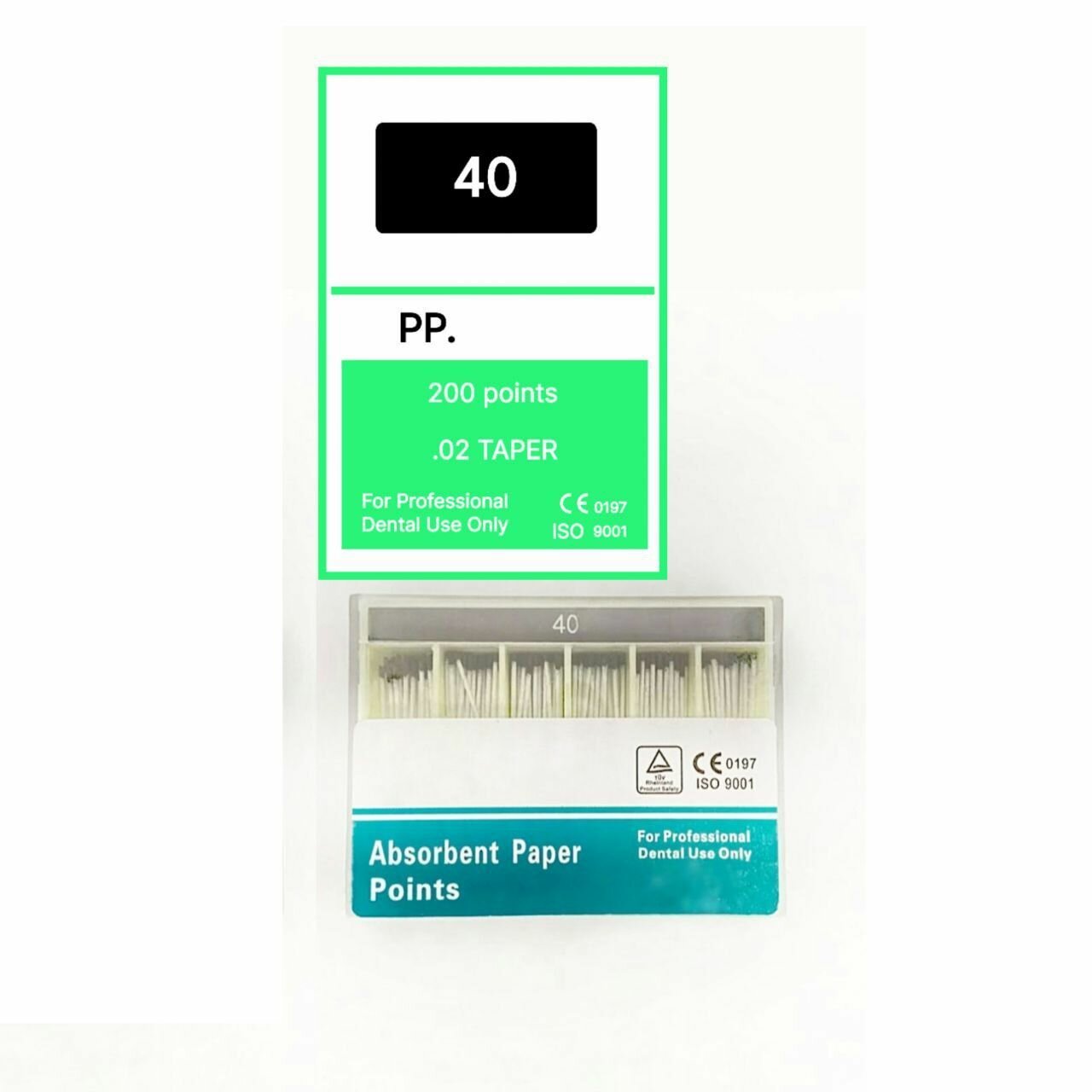 NeoHealth, Штифты бумажные абсорбирующие эндоканальные конусность 02 № 40 , 120 шт / упак