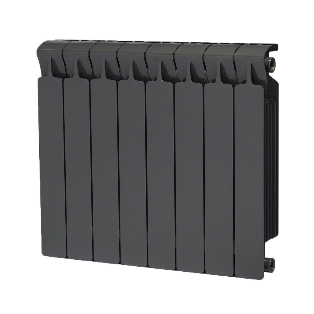 RIFAR MONOLIT 500 х 10 секций биметаллический радиатор боковое подключение 3/4 цвет Антрацит