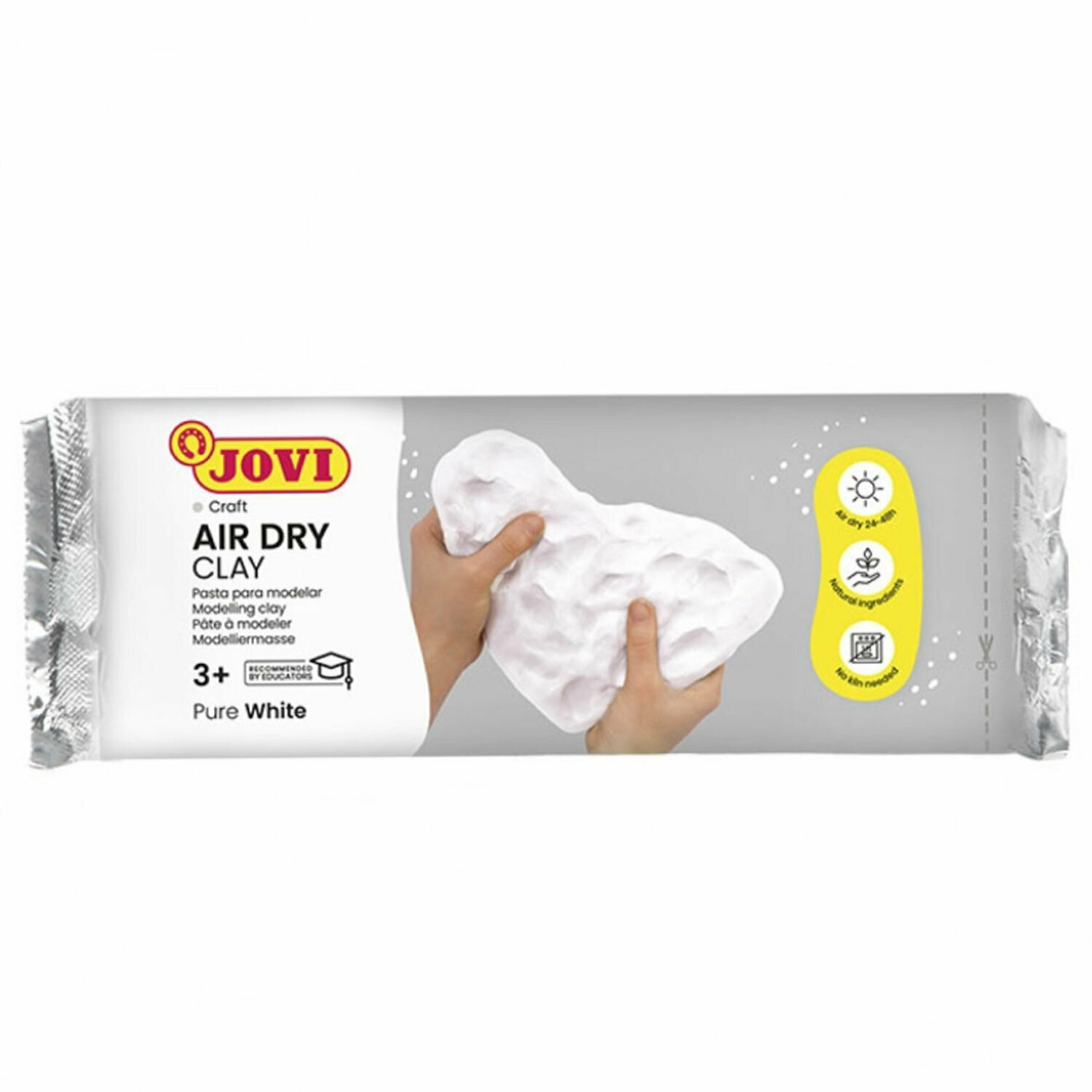 Упаковка 6 шт. Паста (масса) для моделирования и лепки JOVI, отвердевающая, 250 г, белая, 83
