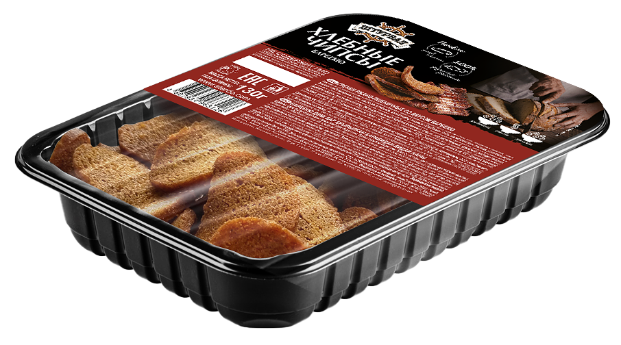 Гренки "Штурвал" Хлебные чипсы барбекю лоток 170г