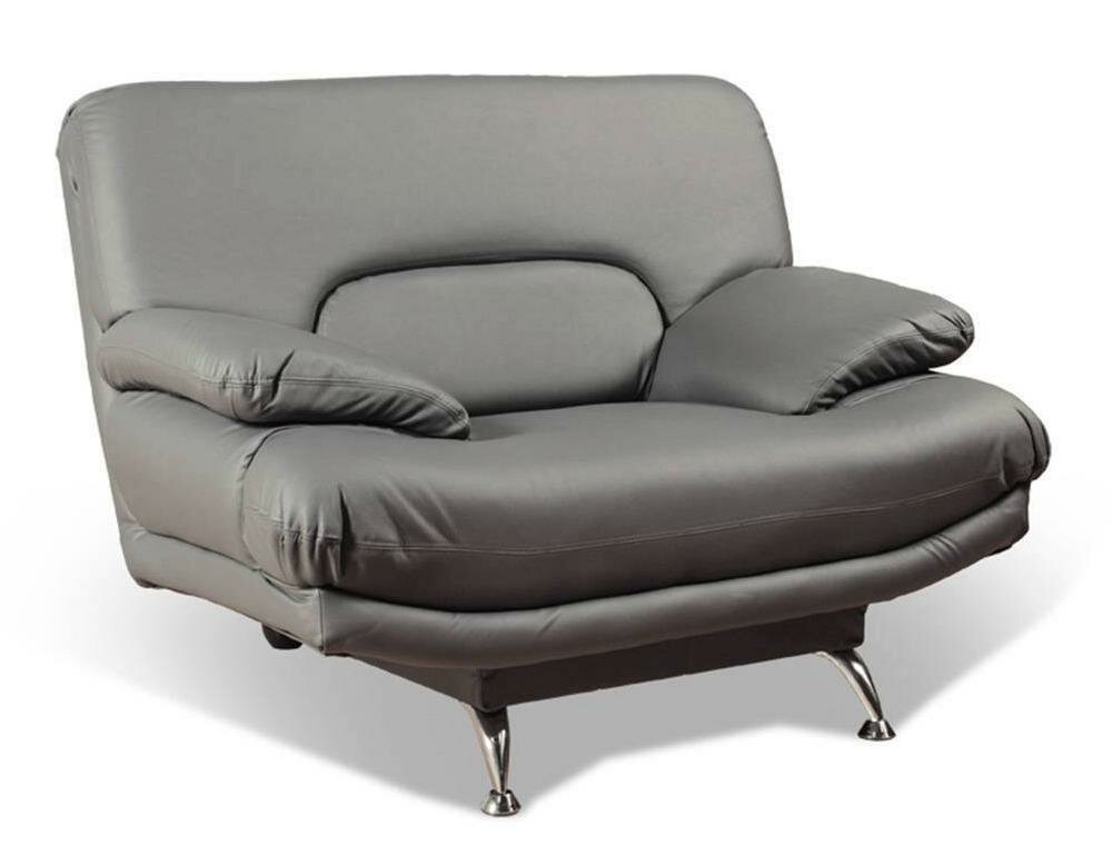 Кресло для отдыха Бавария Техас Серое Экокожа, 102х107х95 см