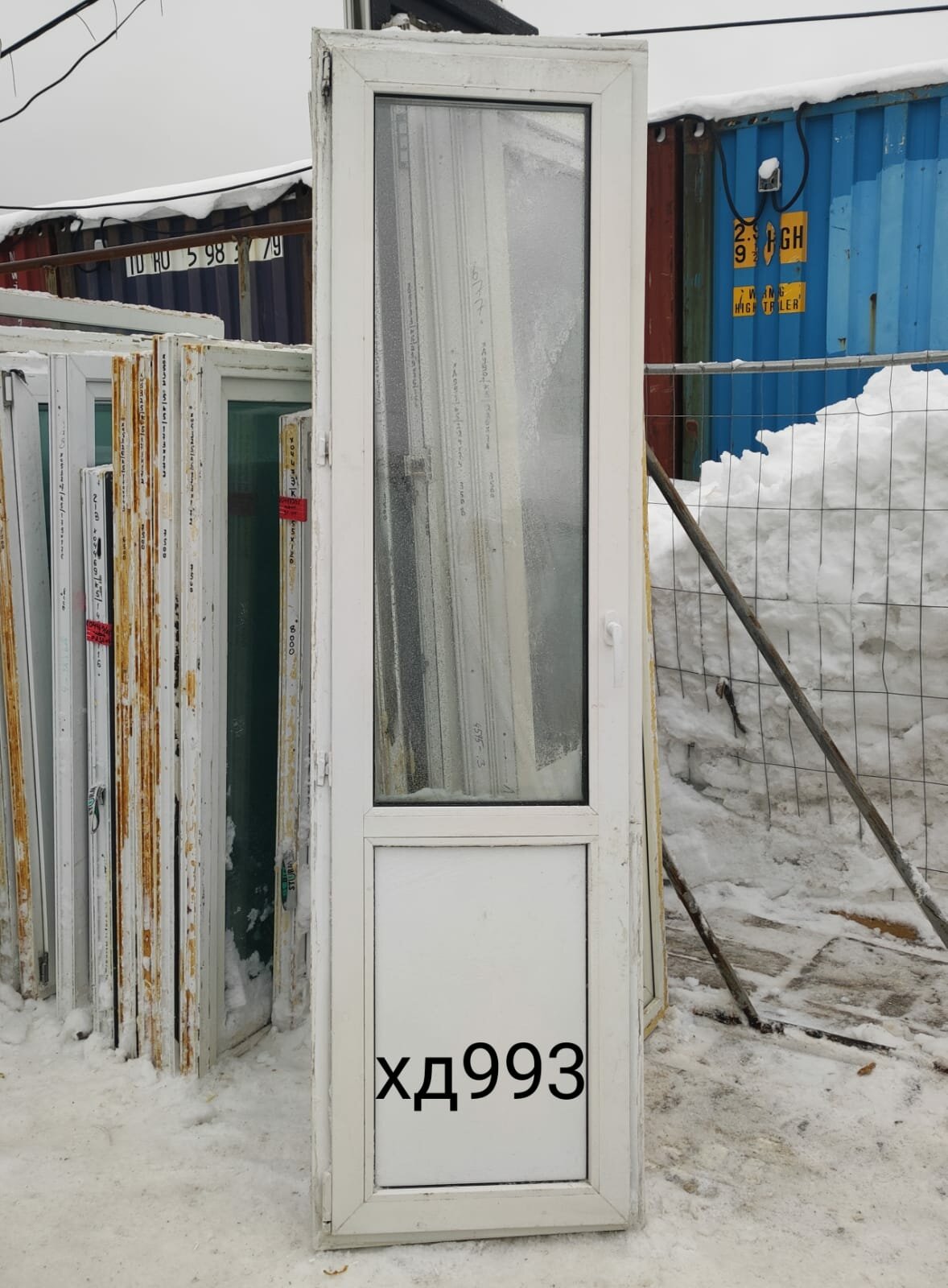 Дверь пластиковая Б/У 2280(в)х670(ш)