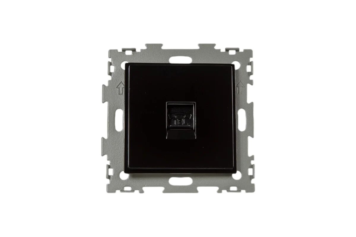 CGSS RJ11 телефонная розетка черная GL-W201T-BCG Эстетика для настенного монтажа