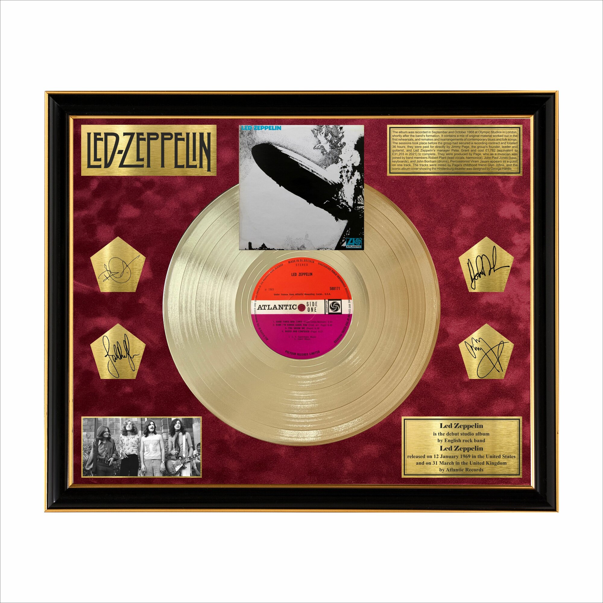 Led Zeppelin Золотая виниловая пластинка