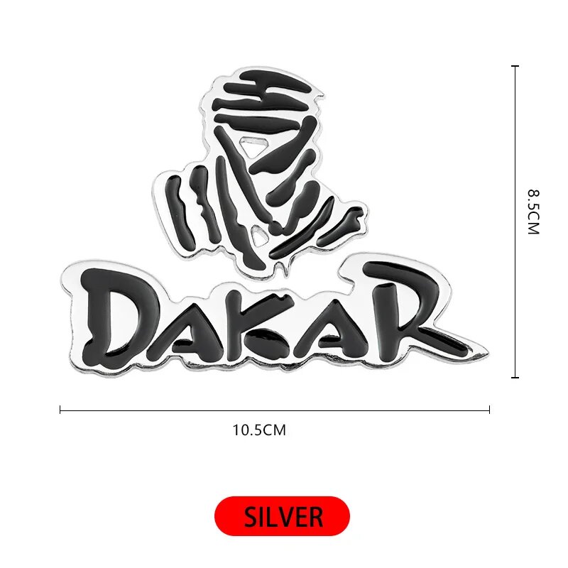 3D персонализированные металлические автомобильные наклейки Dakar DAKAR логотип внедорожник раллийный внедорожник Jeep Wrangler Grand Cherokee декоративные наклейки silver