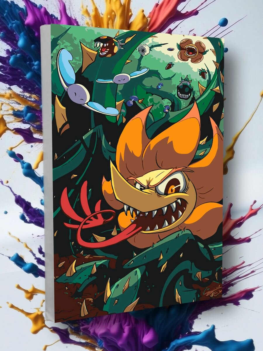 Картина по номерам Капхед Кэгни Гвоздика Cagney Carnation 40*50