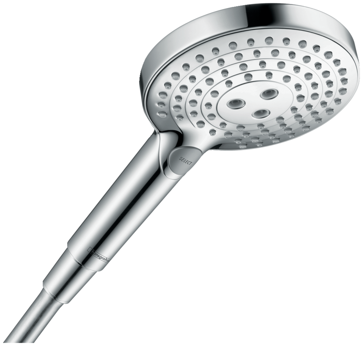 Душевая лейка Hansgrohe Raindance Select S, арт. 26014000, 3 режима, без шланга, круглая