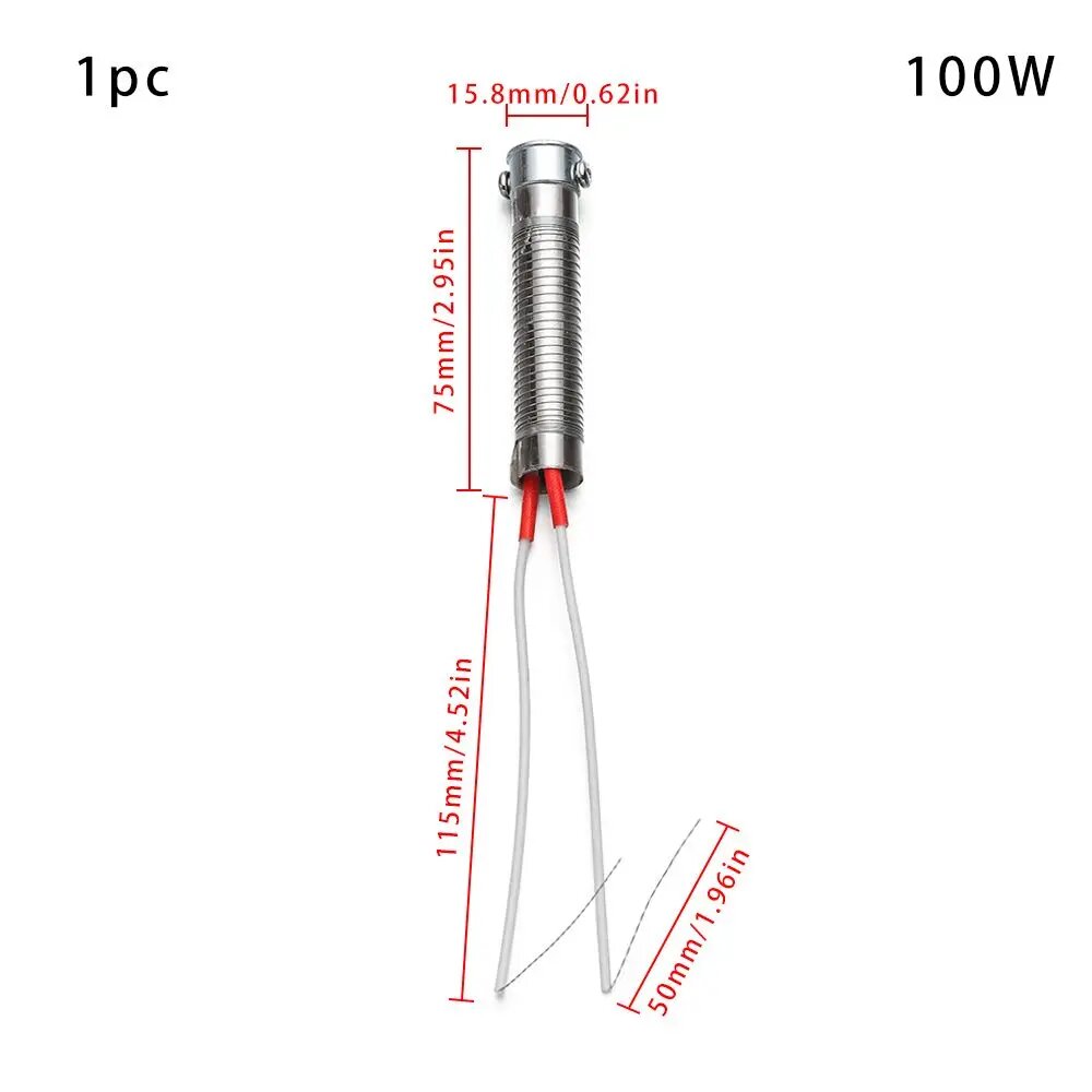 Нагревательный элемент для паяльника 220В 30/40/60/80/100/200/300Вт 1pc-100W